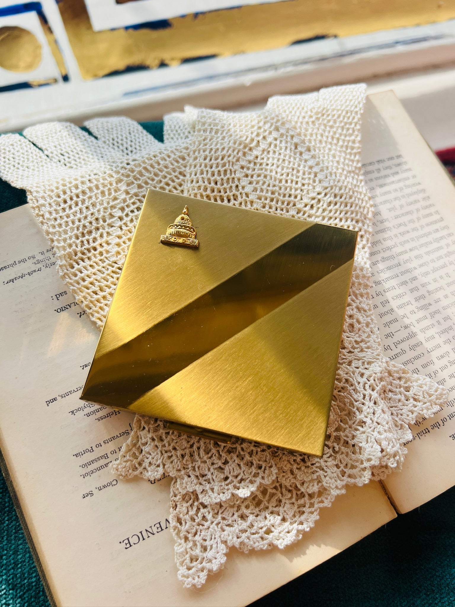 1950's Brass Makeup Compact – The Atomic Shop